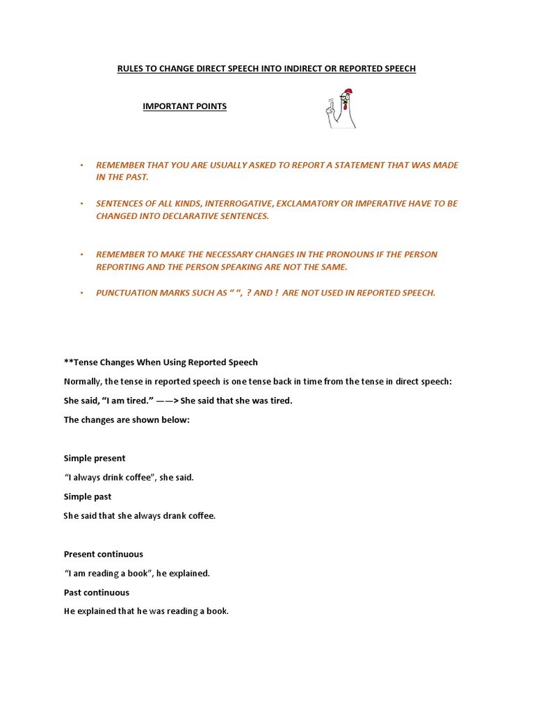 Indirect or Reported Speech | PDF | Verb | Subject (Grammar)