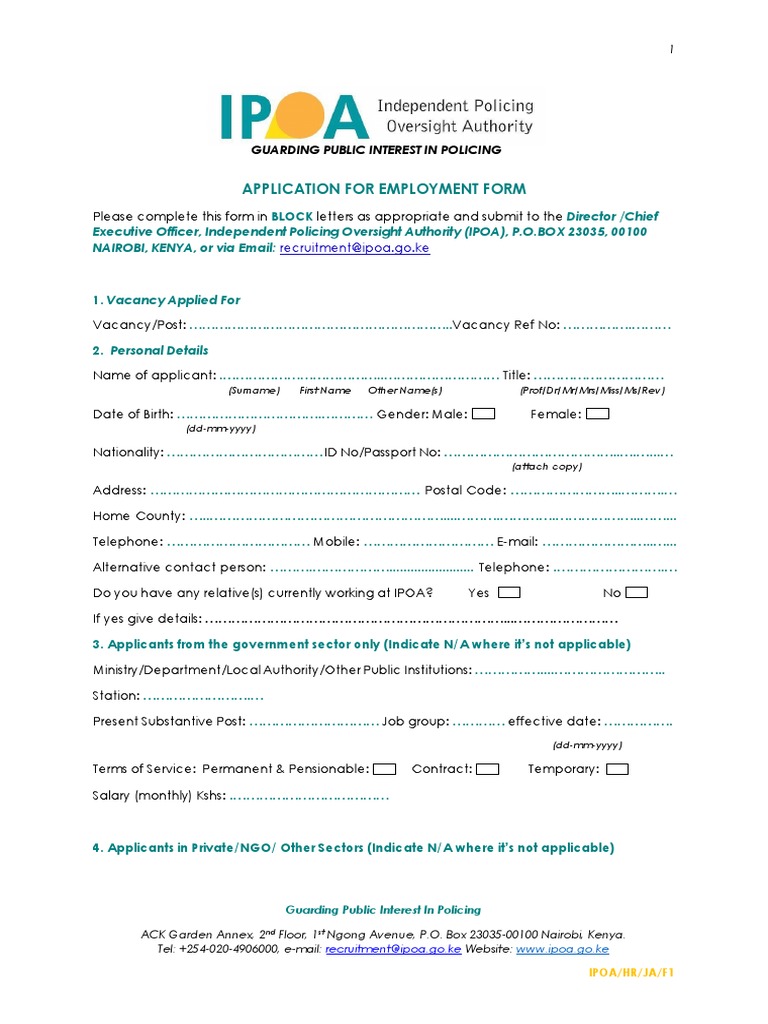 IPOA_-EMPLOYMENT_-APPLICATION_FORM_OTHER_POSITIONS | PDF