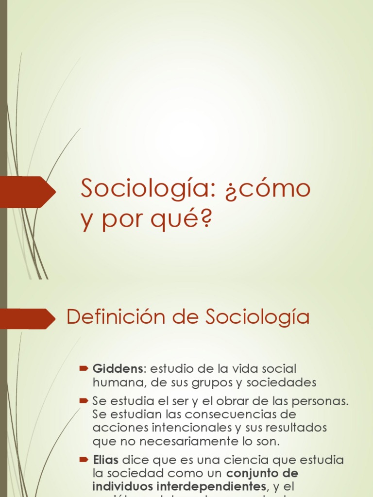 1) Qué Es La Sociología y Surgimiento de La Sociología | PDF ...