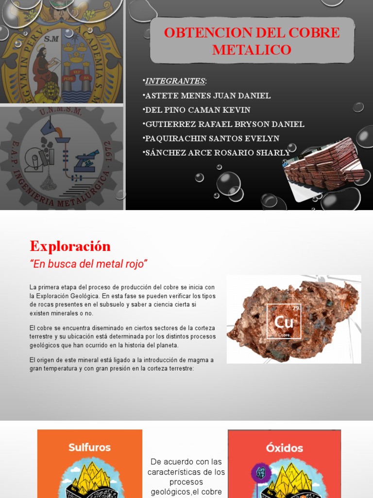 Obtencion De Cobre Metalico Pdf Cobre Electrólito