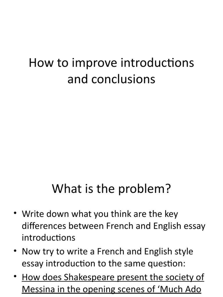 Improving Introductions and Conclusions | PDF