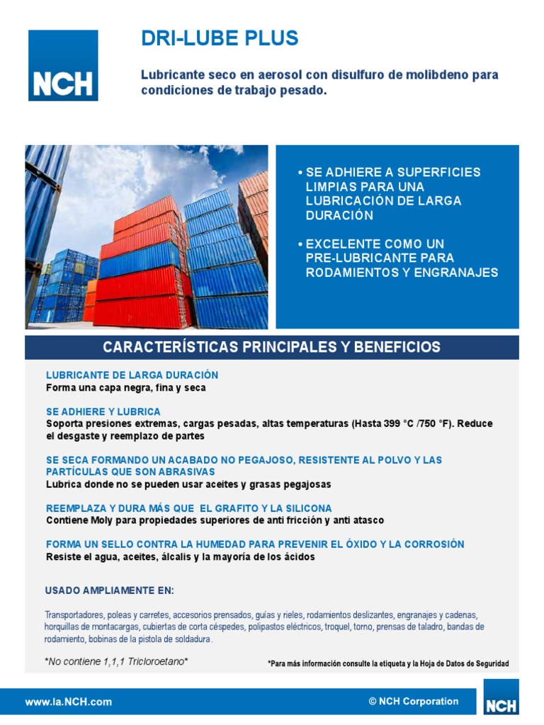 NCH - Lub - La - 5575 - Dri-Lube Plus - 2021 | PDF