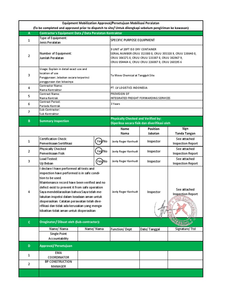 Summary TER of 13 Unit 20FT ISO Dry Container | PDF | Welding | Construction