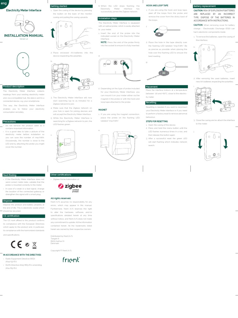 h6500179 Electricity Meter Interface Installation Manual v12 | PDF ...