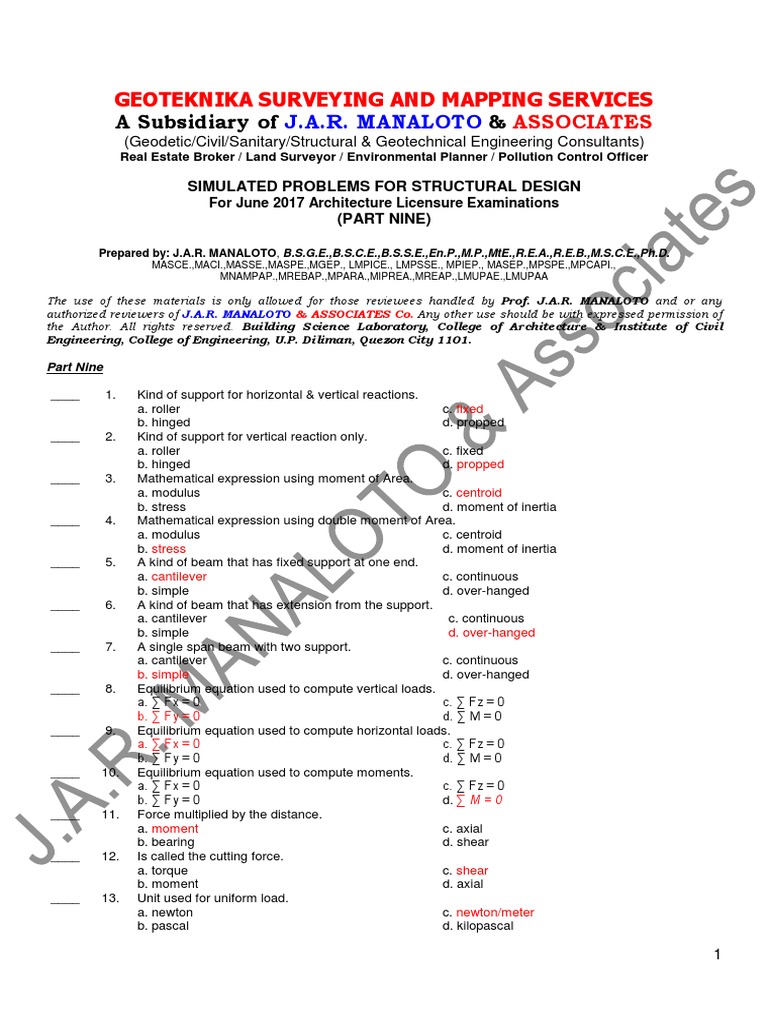 Structural Design-Part 9-Board Problems | PDF | Bending | Beam (Structure)