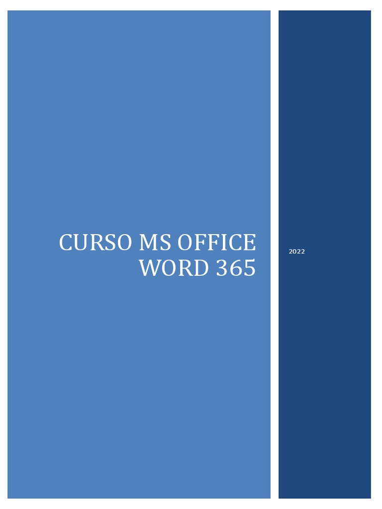 Manual MS OFFICE WORD 365 | PDF | Microsoft Office | Microsoft Outlook