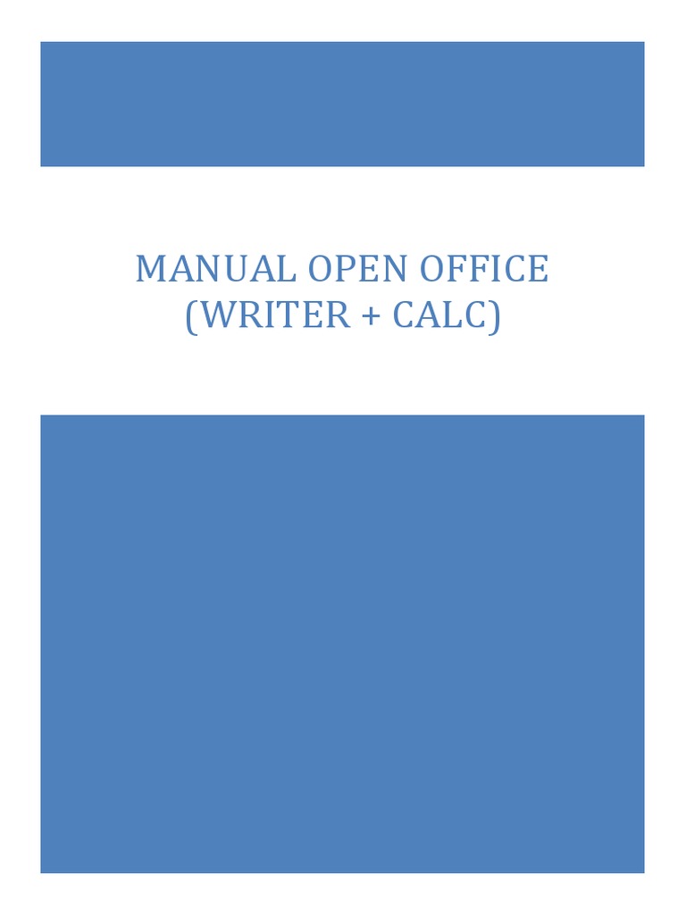 Guía de OpenOffice: Writer y Calc | PDF | Hoja de cálculo | Desarrollo ...