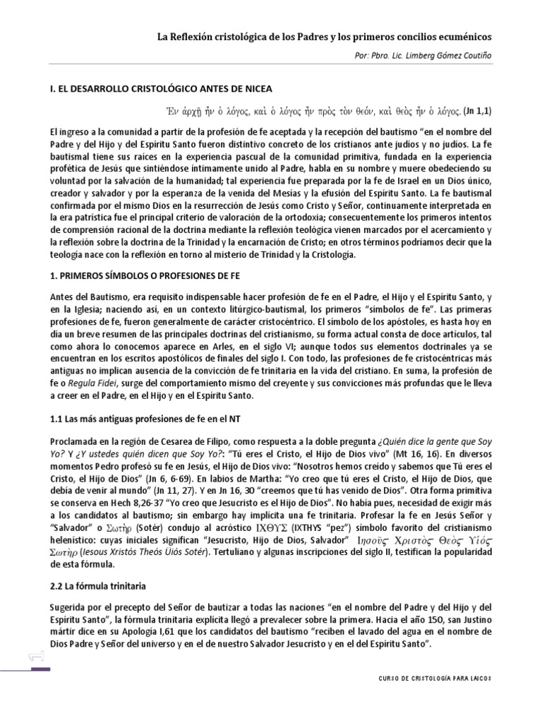 Curso de Cristología para Laicos | PDF | Cristología | arrianismo