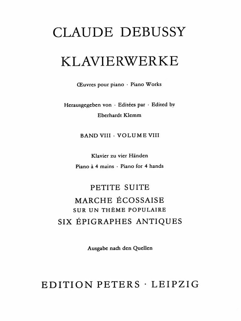 Debussy Petite Suite | PDF