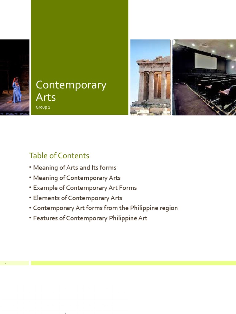 Contemporary Arts and Its Form Report | PDF | Paintings | Modern Art