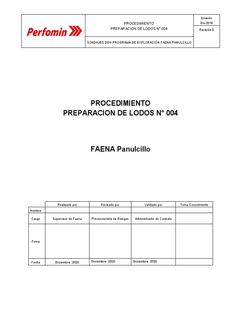 Preparación de Lodos para Perforación | PDF | Agua | Barro