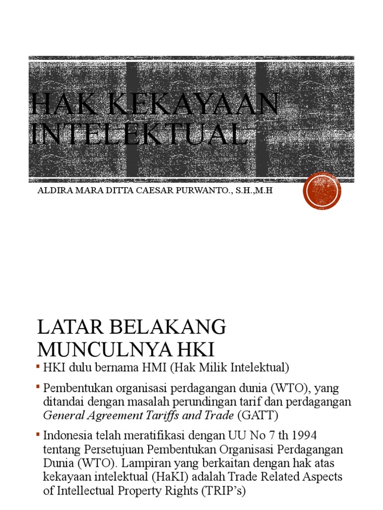 Hak Kekayaan Intelektual | PDF