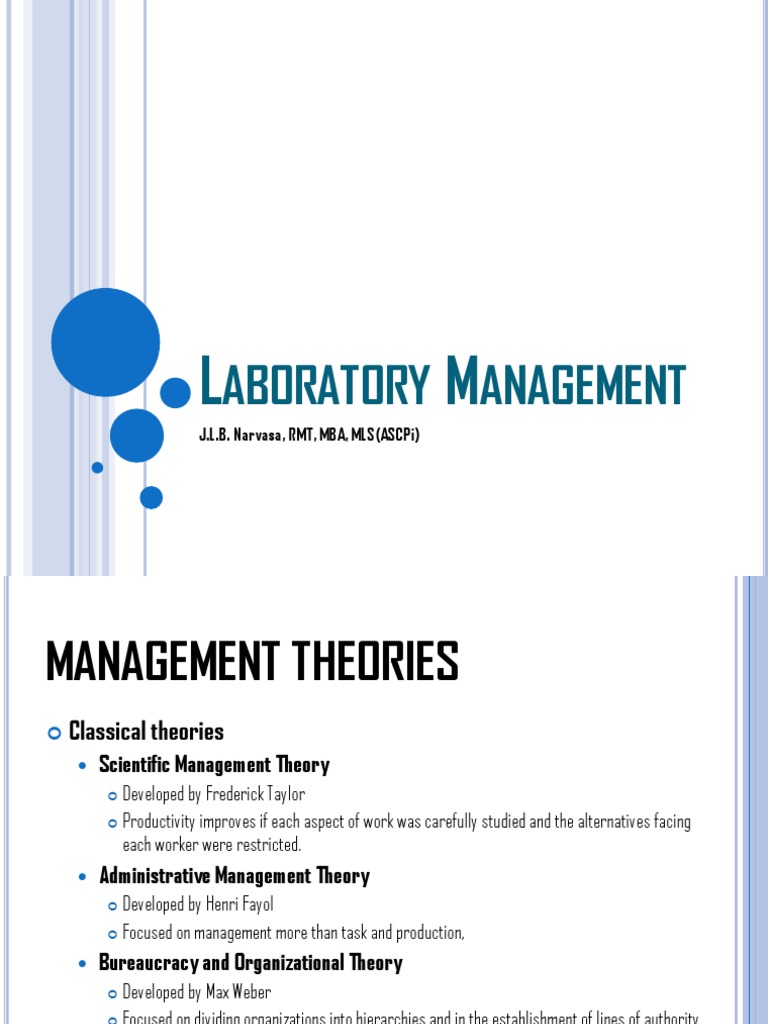 Laboratory Management Theories and Skills | PDF | Performance Appraisal ...