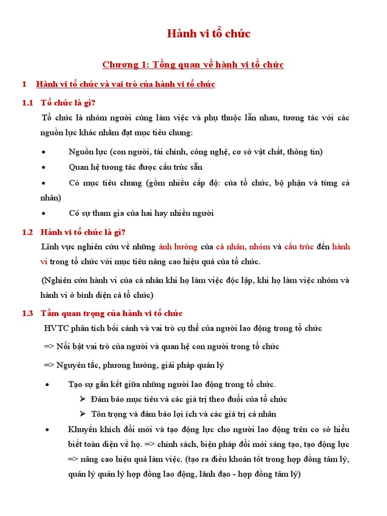 Hành VI T CH C | PDF