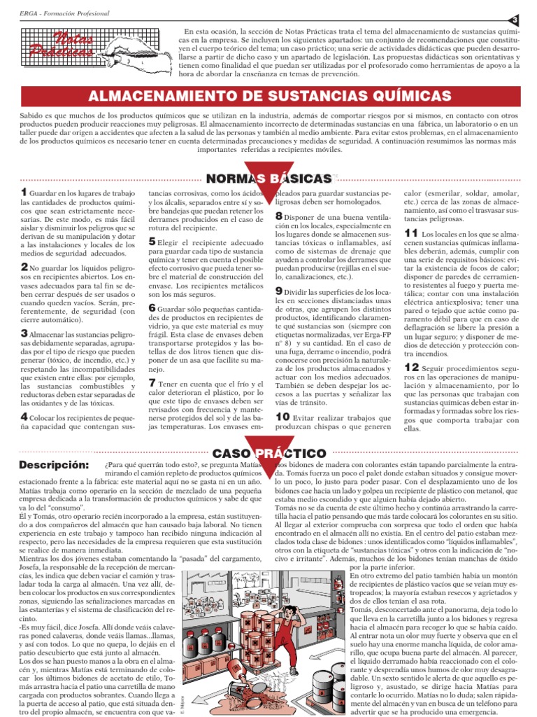 Almacenamiento Sustancias Quimicas Pdf