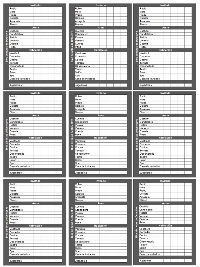 Pruebas Cluedo | PDF