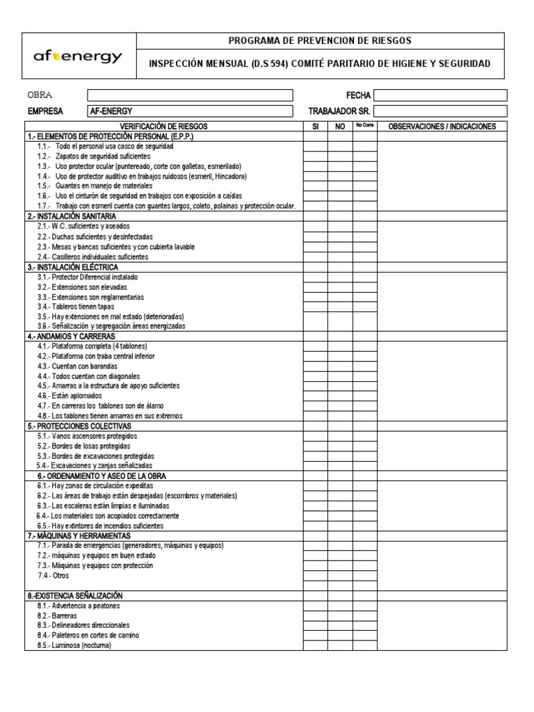 Inspeccion Comite Paritario. Men. | PDF Inspeccion Comite Paritario. Men. | PDF