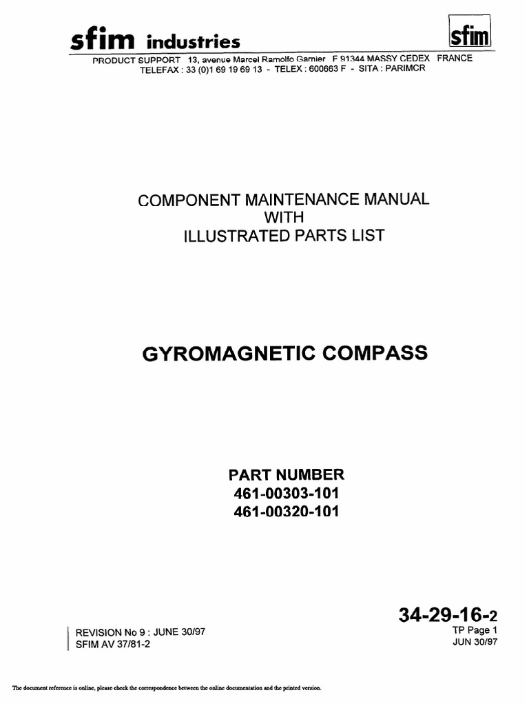 RMI-30 Gyromagnetic Compass Manual | PDF | Compass | Manufactured Goods