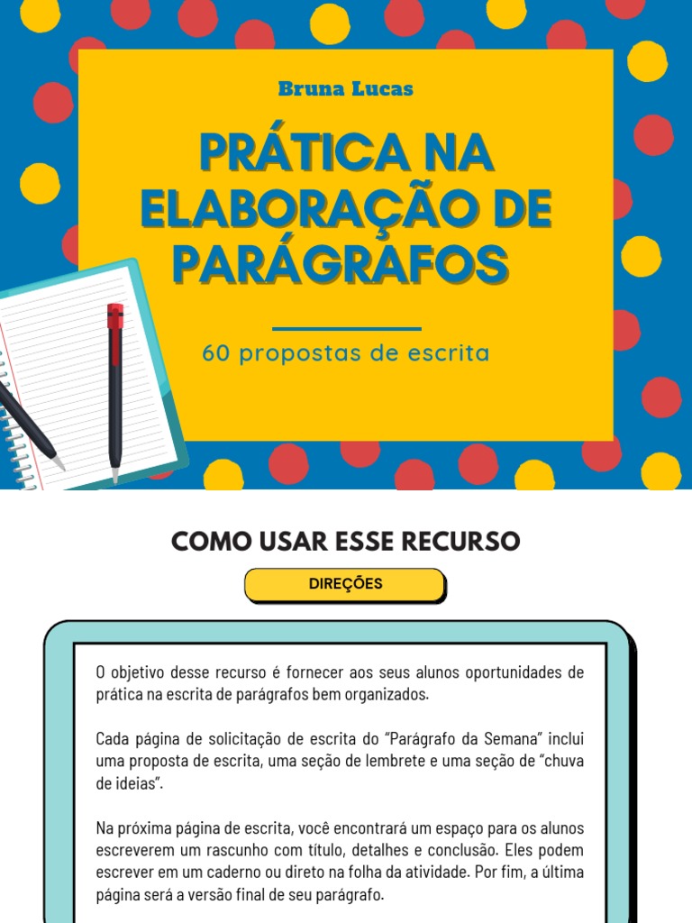 Prática de Escrita de Parágrafos | PDF | Parágrafo | Lógica