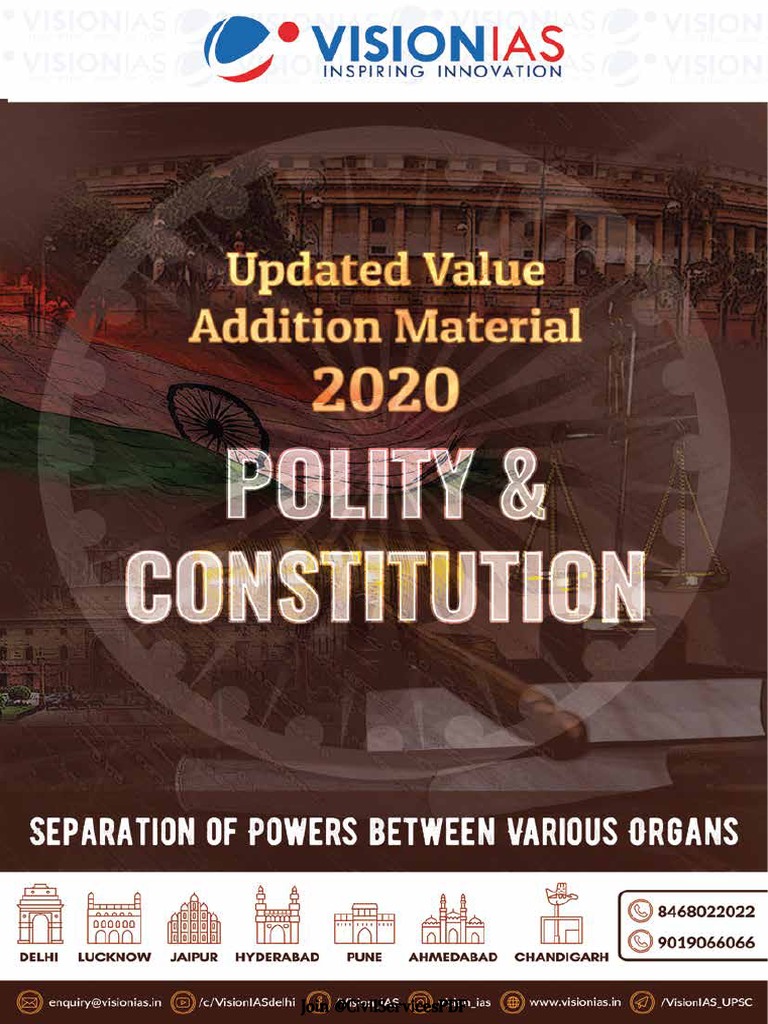 Vision VAM 2020 (Polity) Separation of Powers Between Various Organs ...