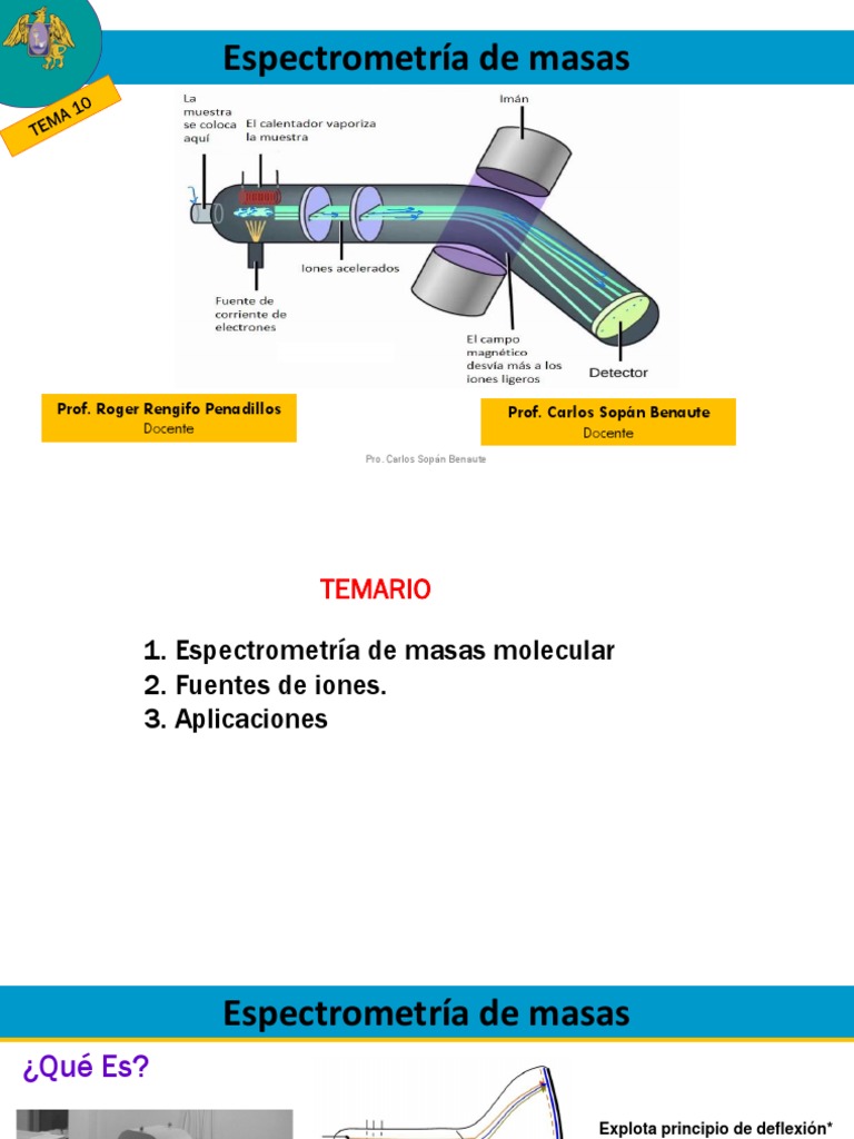 TEMA 10. Espectrometría de Masas-Infografia | PDF | Espectrometría de ...