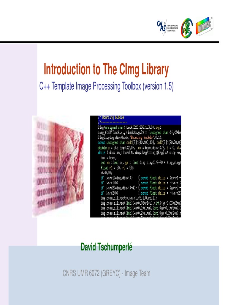Introduction To The CImg Library | PDF | 2 D Computer Graphics | Digital Image