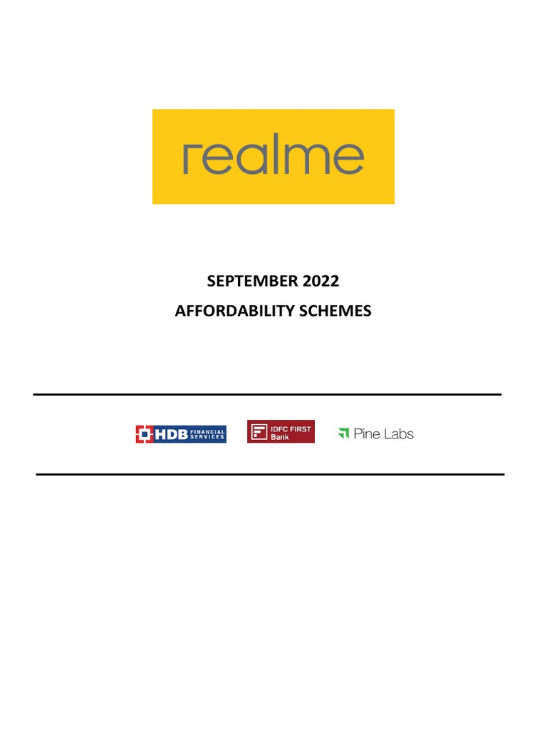 Realme - Festive Special - September 2022 - Realme - Scheme Letter | PDF