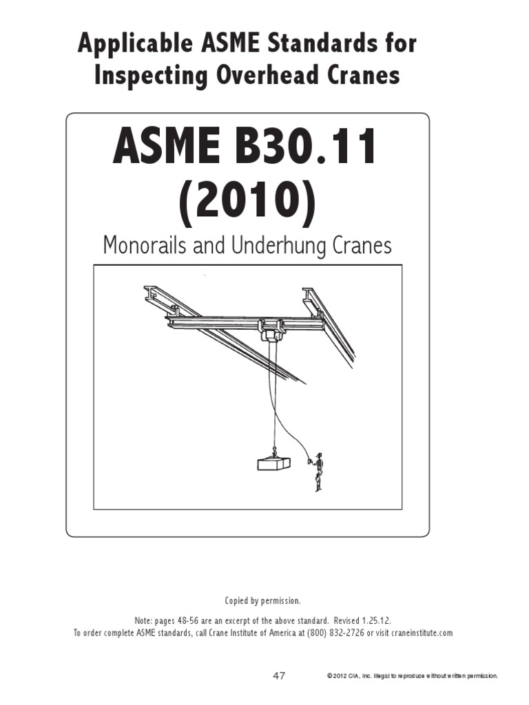 B30.11 Monorieles | PDF | Crane (Machine) | Switch