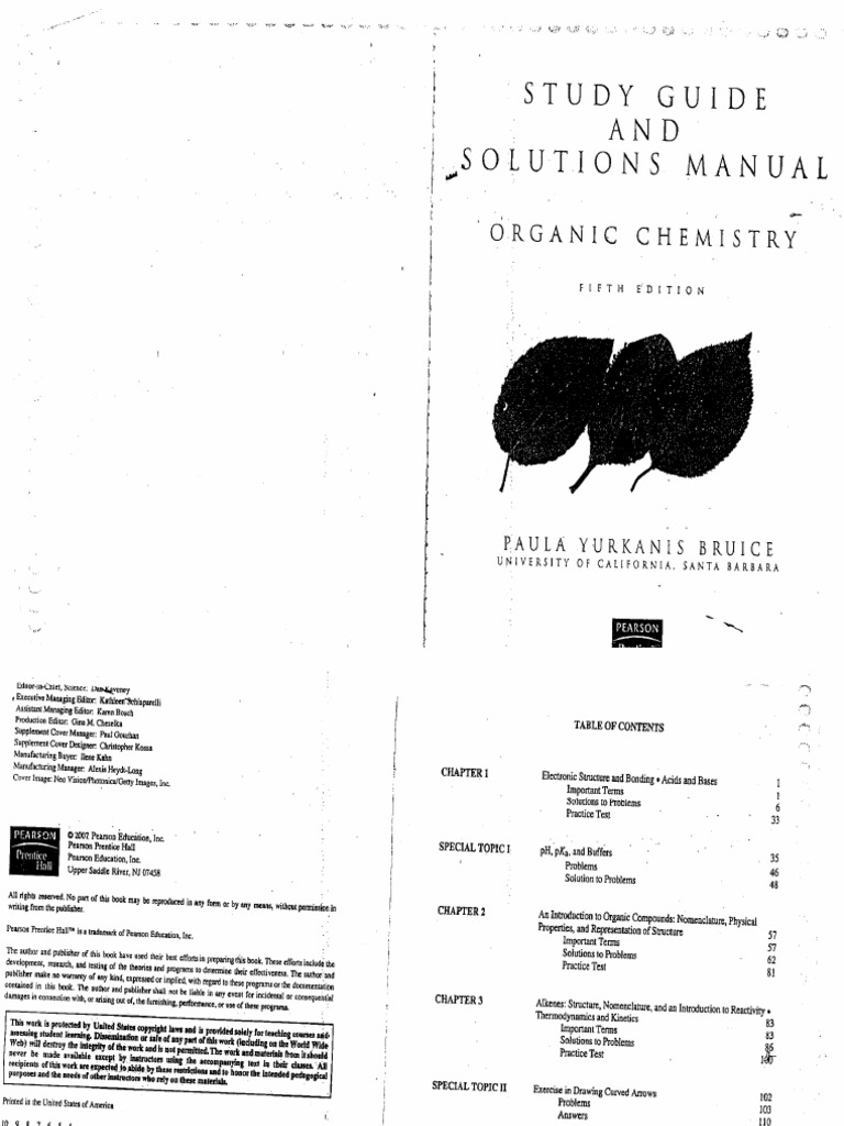 Solucionario Quimica Organica Bruice 5d | PDF