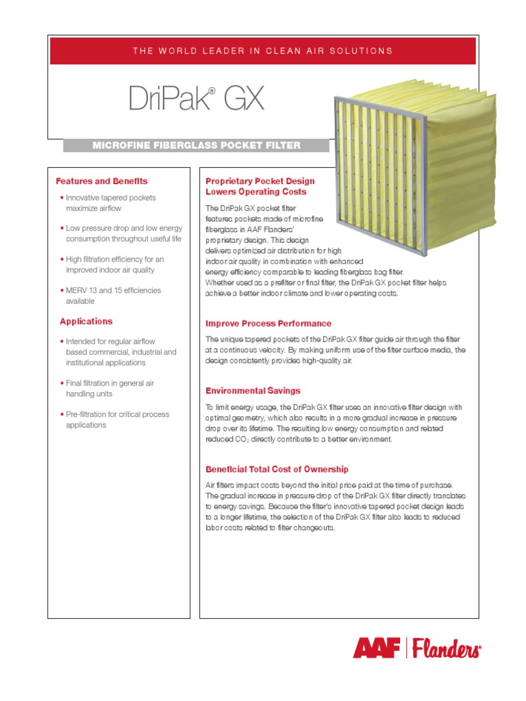 DriPak - GX - Prod - Broch - AFP 1 123 - v3 | PDF | Filtration ...