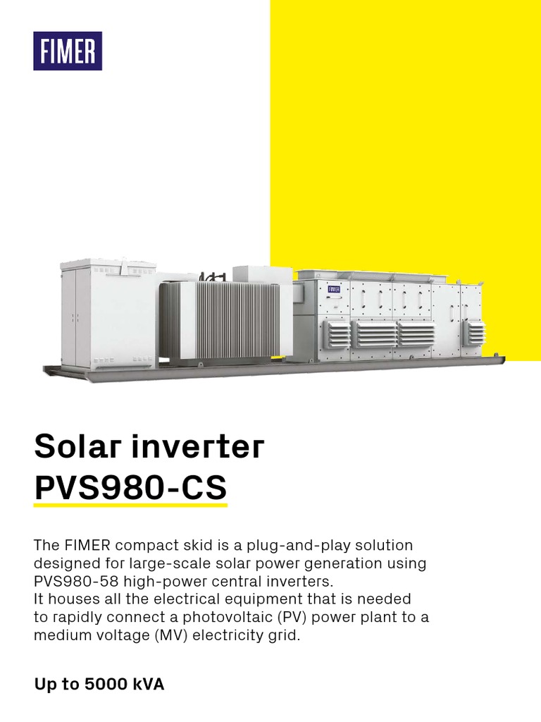 FIMER - PVS980-CS - 5MVA - Inverter, Transformer, Switchgear | PDF ...