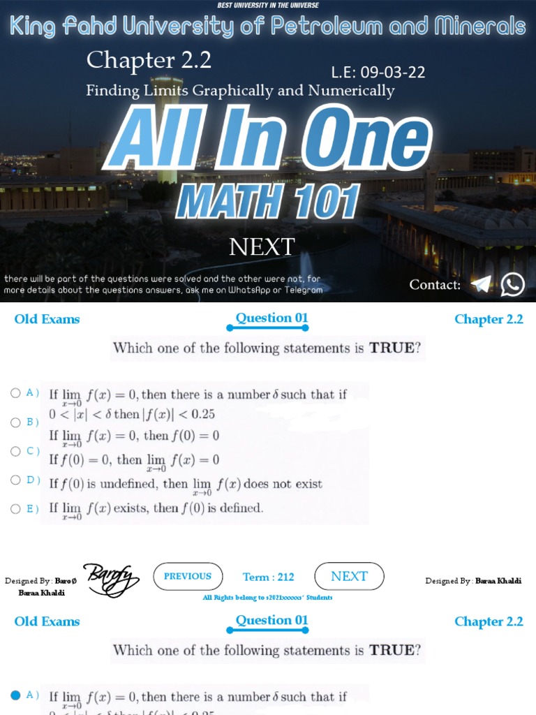 AIO-101-2.2 (Finding Limits Graphically and Numerically) | PDF AIO-101-2.2 (Finding Limits Graphically and Numerically) | PDF