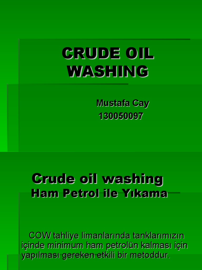Crude Oil Washing | PDF