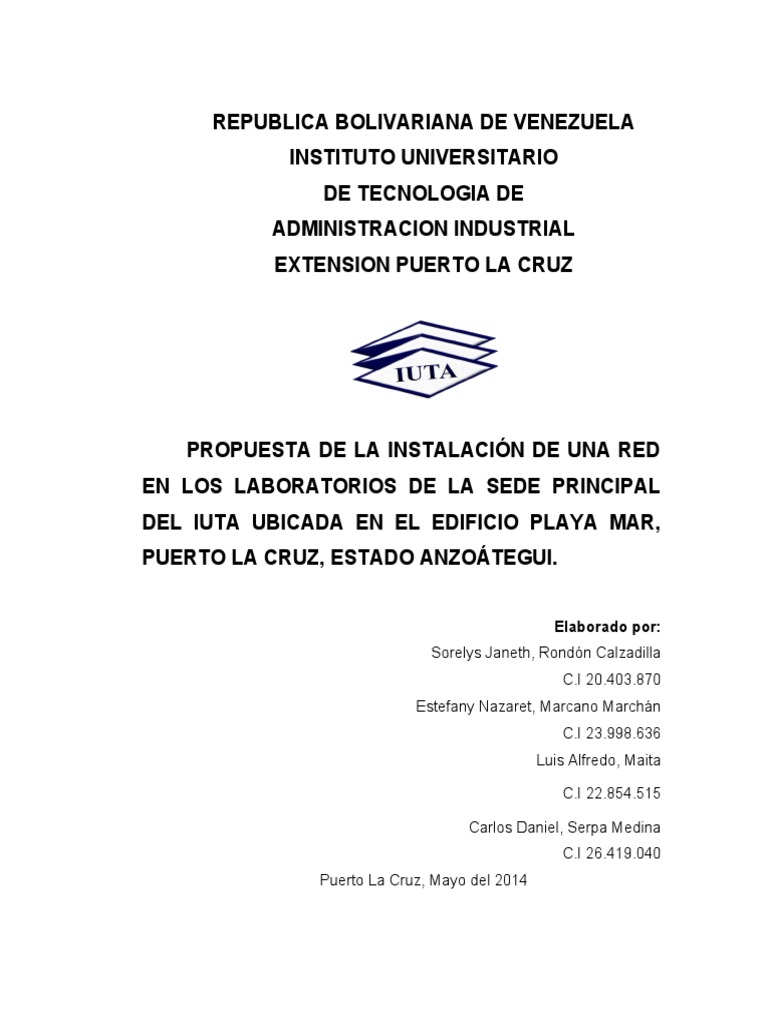 Proyecto de Redes | PDF | Red de computadoras | Topología de la red