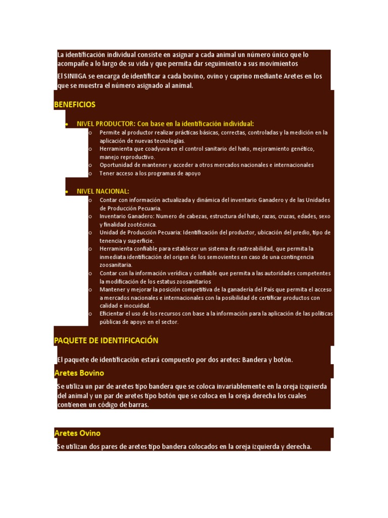 Sistema de Identificación Individual del Ganado en México: Propósito ...
