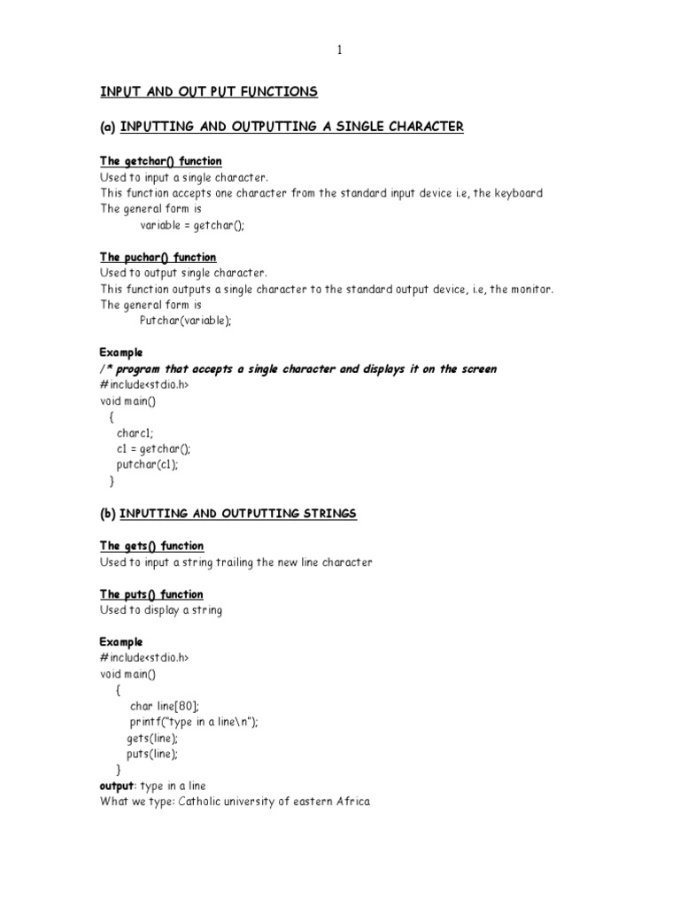 Topic 3 - Inputand Output Functions | PDF | Integer (Computer Science ...