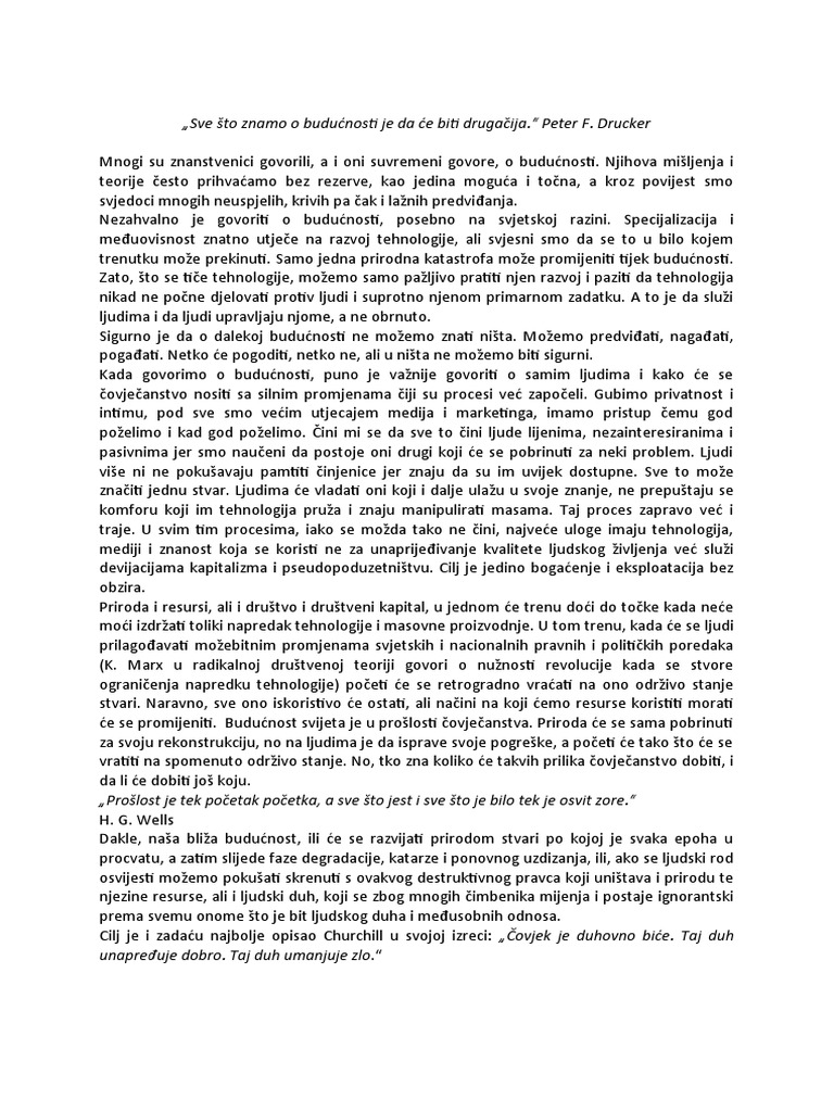 Sastavak Ekologija Buducnost | PDF