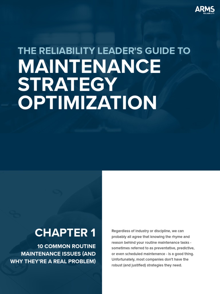 The Reliability Leaders Guide To Maintenance Strategy Optimization | PDF | Reliability ...