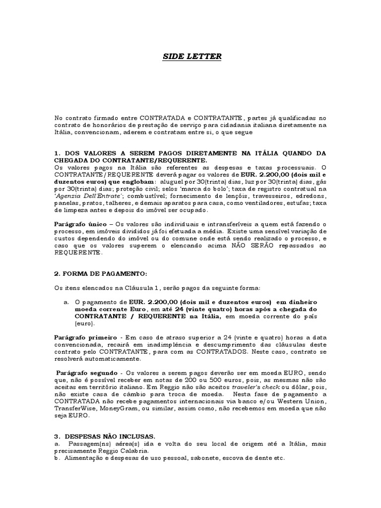 Sideletter - 1 | PDF | Euro | Itália