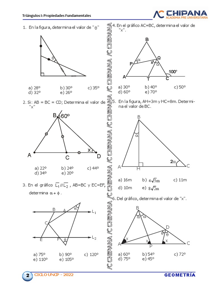 Geometr 02 PS | PDF | Triángulo | Objetos geométricos