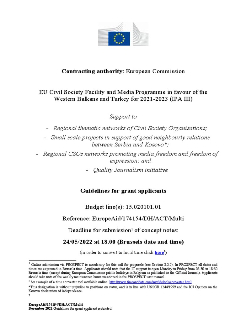 Guidelines For Applicants - Final | PDF | Subsidiary | European Union