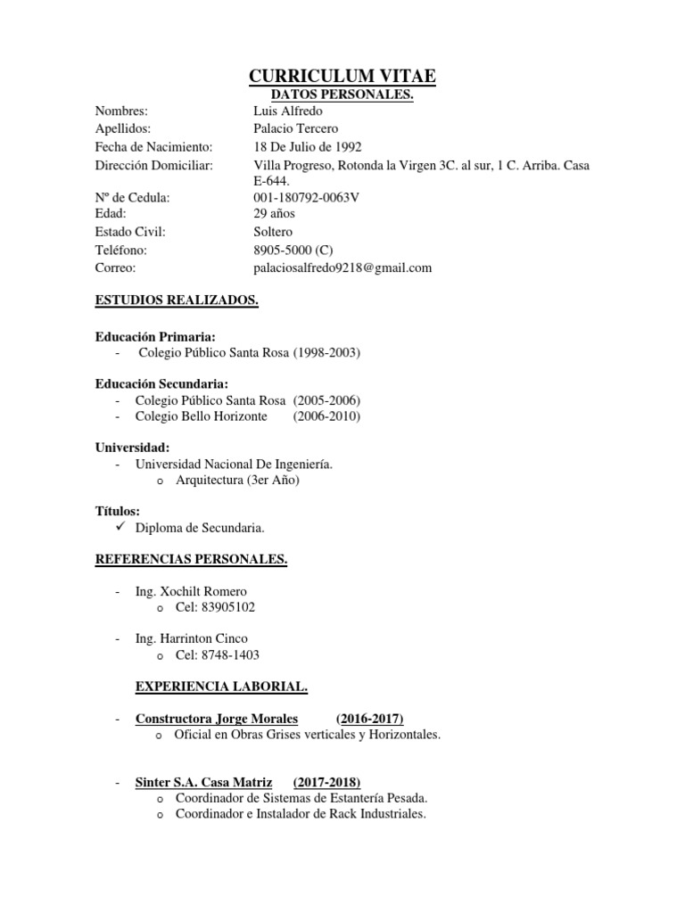 CV Luis Actualizado | PDF