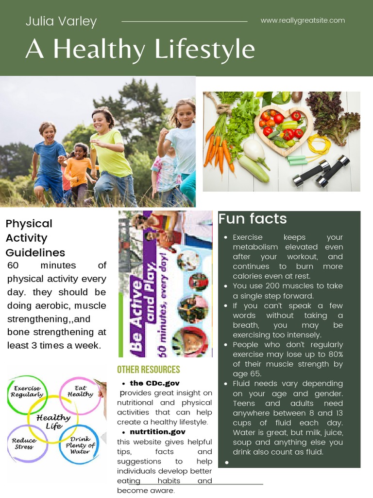 healthy lifestyle 1 | PDF | Nutrition | Diet & Nutrition