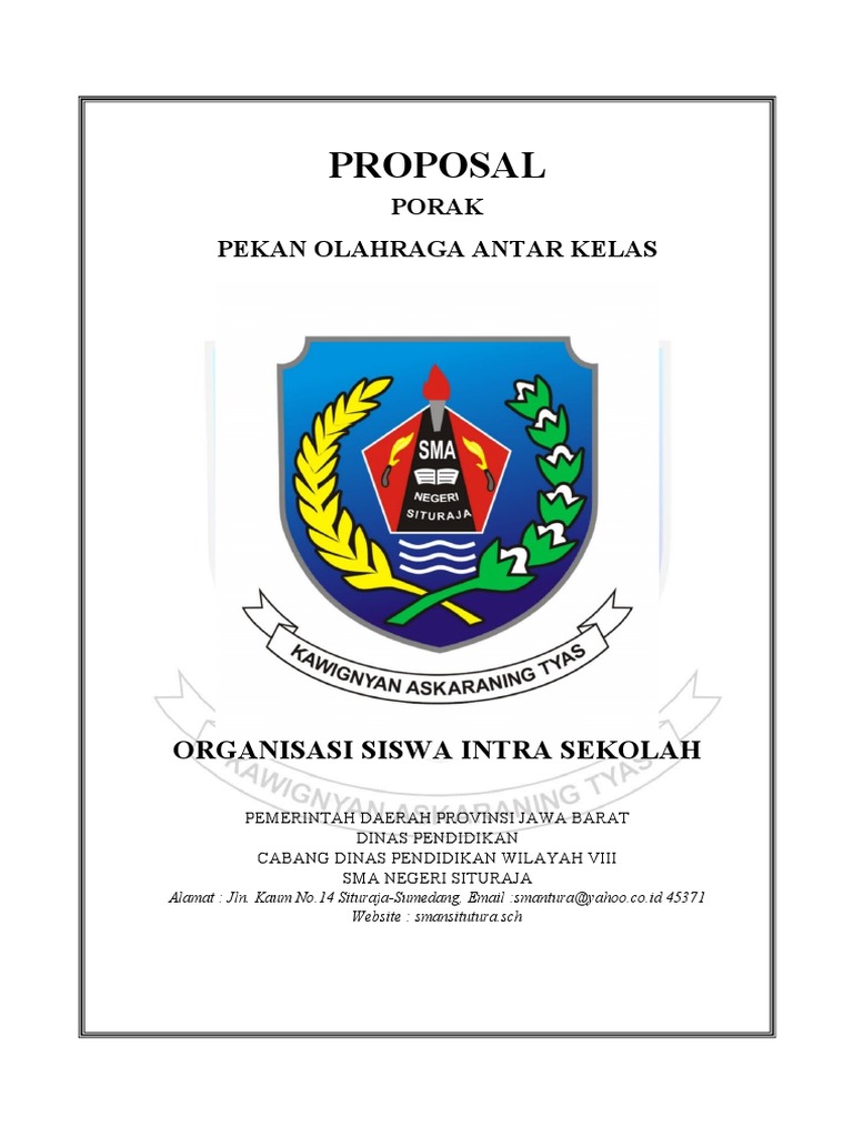 Proposal Kegiatan PORAK SMAN Situraja | PDF