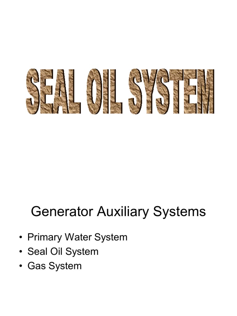 Seal Oil System 2 | PDF | Pump | Valve