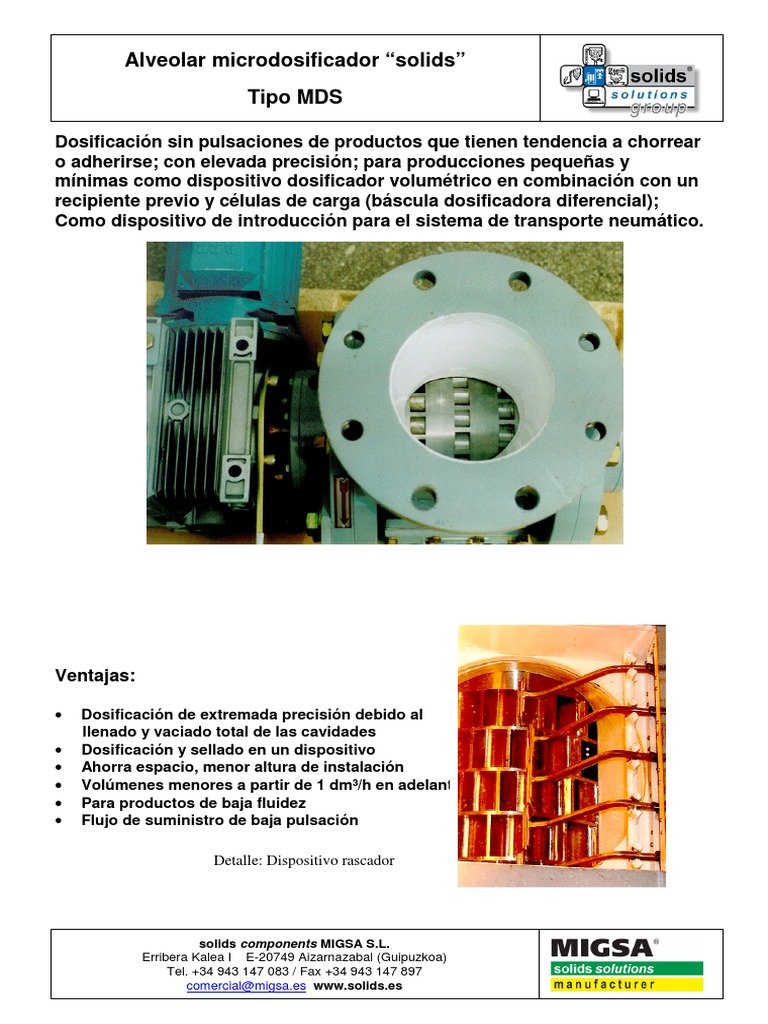 Alveolar Microdosificador MDS | PDF | Máquinas | Ingeniería mecánica