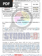 Relative Income Hypothesis | PDF | Income | Macroeconomics