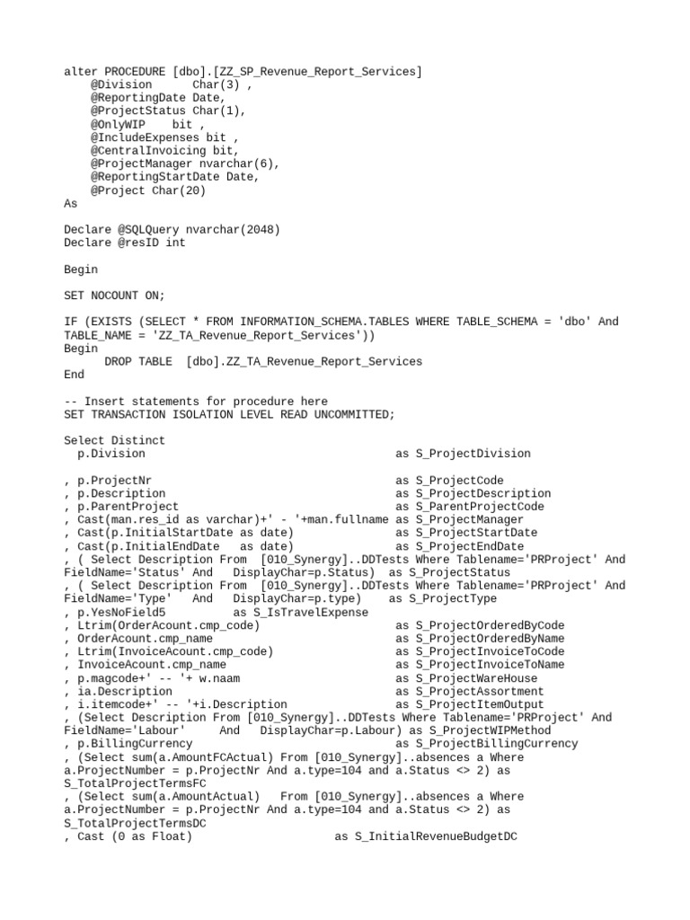 Report Revenue Services | PDF | Computing | Computer Programming