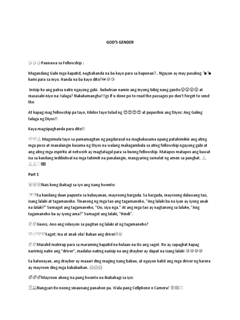 GOD'S GENDER-WPS Office | PDF