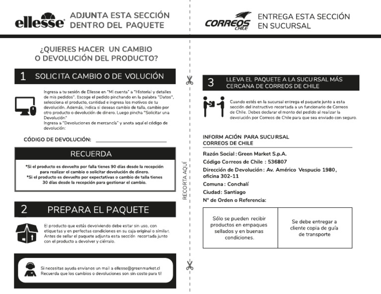 Manual Devolucion Ellesse 2021 | PDF